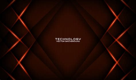 3d Brown Technology Abstract Background Overlap Layer On Dark Space