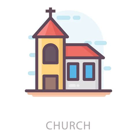 Church Location Vector Line Design Stock Vector By ©vectorspoint 283452028