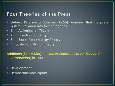 Ppt Normative Theories Of Mass Communication Powerpoint Presentation