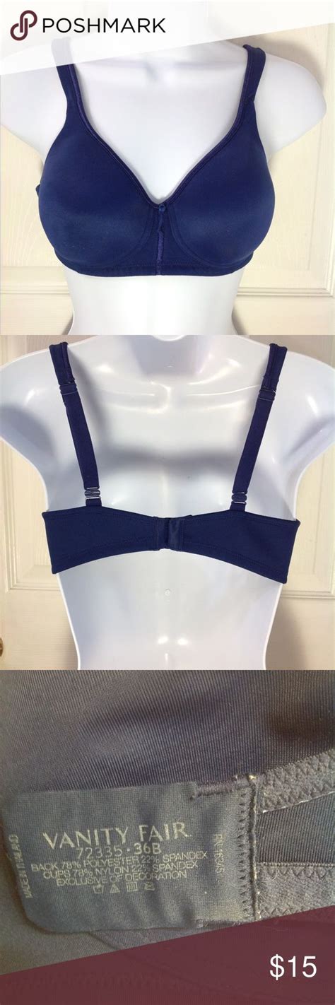 Midnight Blue Vanity Fair Body Caress Full Coverage Wirefree Bra