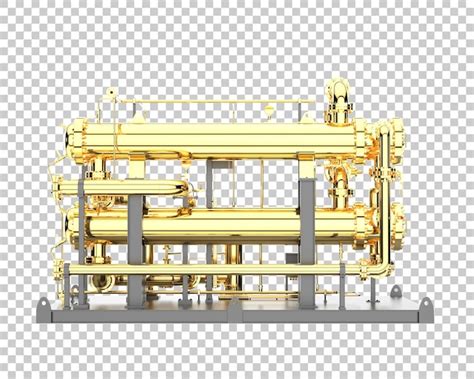 투명 배경에 고립 된 파이프 어셈블리 3d 렌더링 그림 프리미엄 Psd 파일