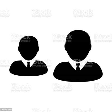 팀웍 아이콘 벡터 남성 그룹 사람의 기호 평면 색 문양 그림에서 비즈니스 팀 관리에 대 한 아바타 감독에 대한 스톡 벡터 아트
