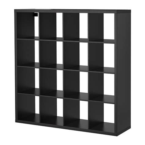 КАЛЛАКС Стеллаж 4х4 Ящика, Черно-коричневый, 10275862, ІКЕА, ИКЕА ...