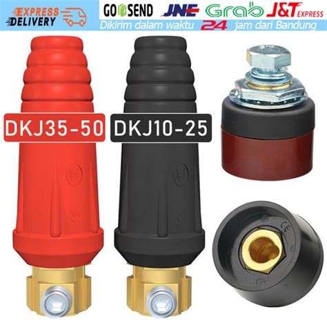 Konektor Kabel Las Male Female Dkj Mm Mm Konektor Mesin Las