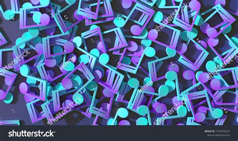 음악 메모 기호 배경 3d 렌더링 스톡 일러스트 1375070327 Shutterstock