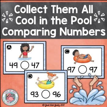 Comparing Two Digit Numbers Summer Task Card Activity By Just Ask Judy