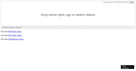 Dropzone Ui Videopreview Codesandbox