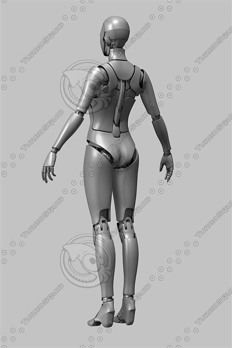 Obj Female Cyborg Robot