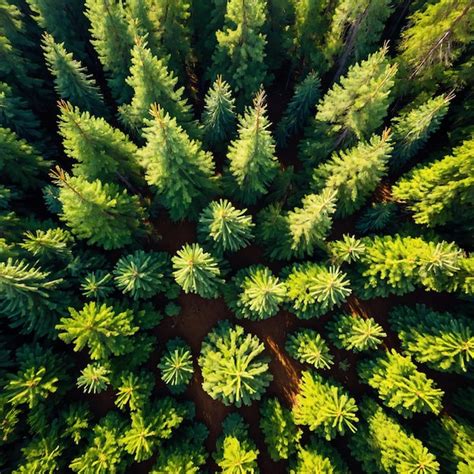 Gorgeous Pine Tree Photos Featuring Detailed Forest Environments Premium Ai Generated Image