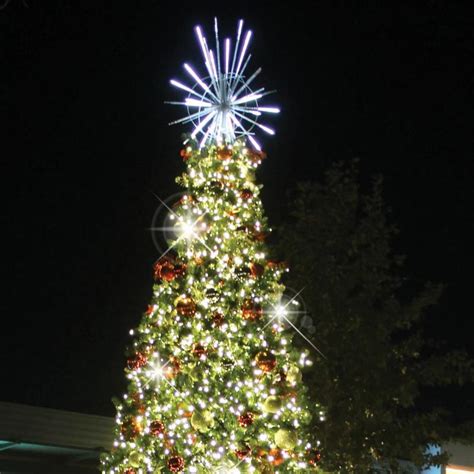 Blue And Cool White Snowfall Topper For Christmas Tree 4ft St Nicks