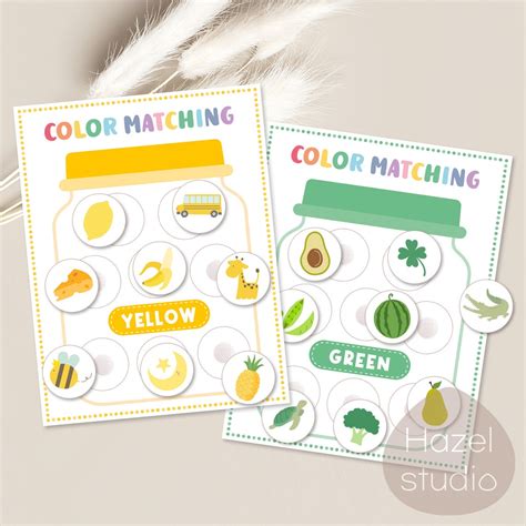 Color Sorting Color Matching Activity Color Busy Book Pages Etsy