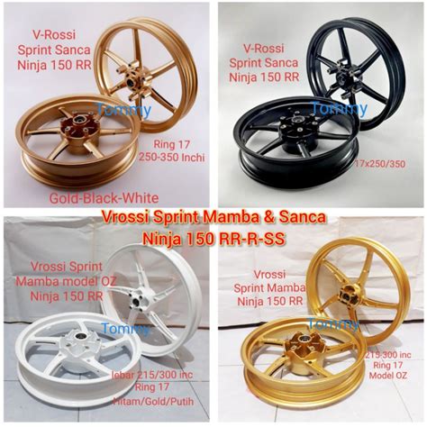 Jual Velg Rossi Sanca Ninja 150 RR R SS Roda Pelek Velek Ninja 150RR