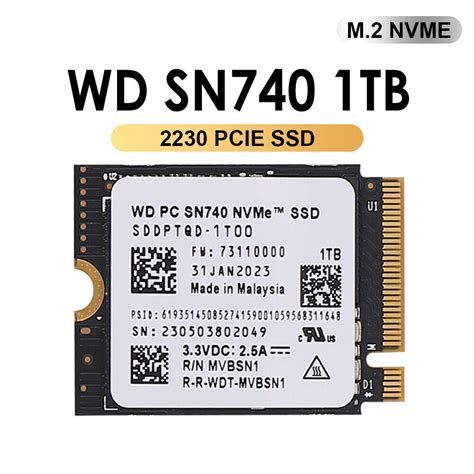 Western Digital SN740 1TB PCIe 4x4 Internal SSD Drive For Microsoft