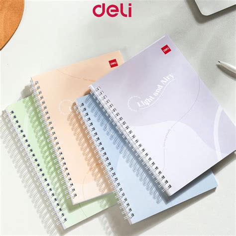 Deli A5 Spiral Notebooks 60 Sheets Writing Binder Notebook Aesthetic