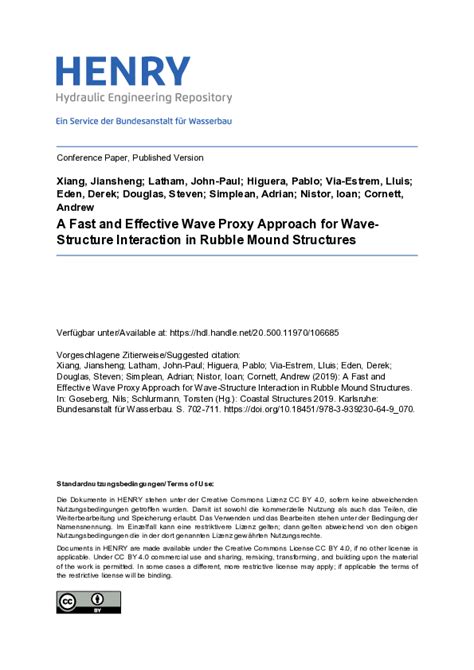 pdf a fast and effective wave proxy approach for wave structure