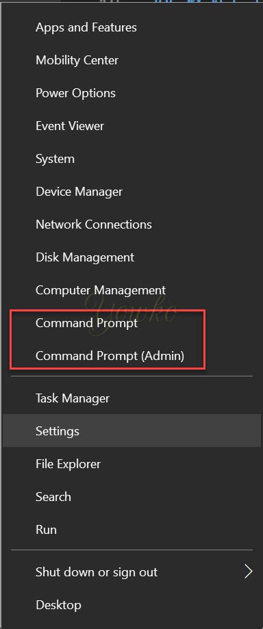 將 Windows Quick Link 選單中的 PowerShell 改為 Command Prompt Yowko s Notes
