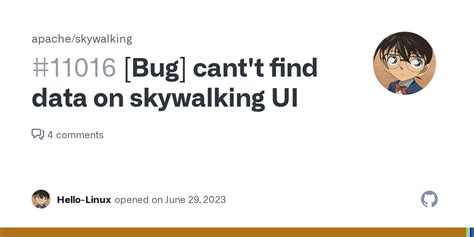 Bug Cantt Find Data On Skywalking Ui · Issue 11016 · Apache