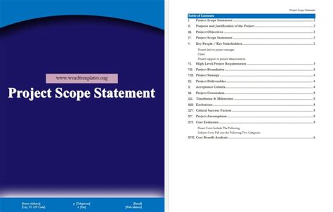 Project Scope Statement Template New Word Templates For Free Download