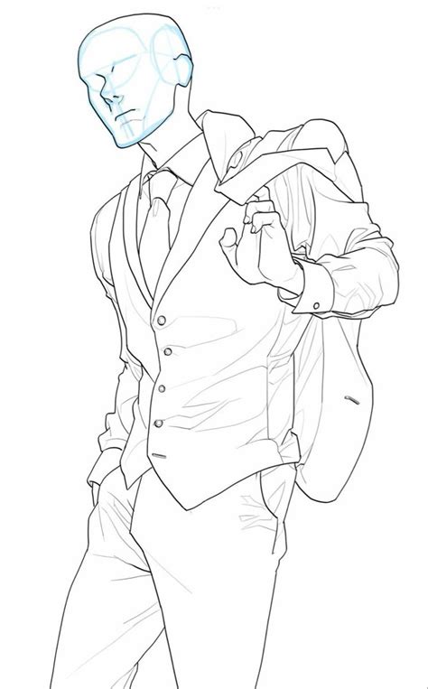 A Jacket Sketsa Sketsa Produk Referensi Pose Anime