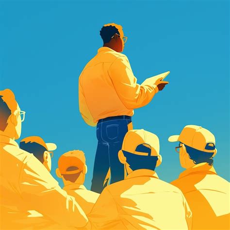 Premium Vector Indigenous Australian Man In His 20s Teaching A Class