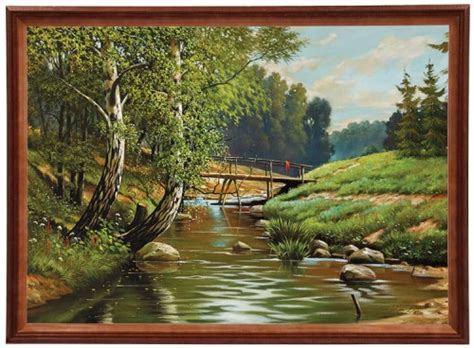 Reprodukcja Obrazu W Drewnianej Ramie O Wymiarach 50x70 Cm Mostek