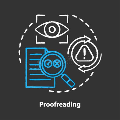 Proofreading Chalk Concept Icon Text Editing And Correction Process Idea Writing Accuracy