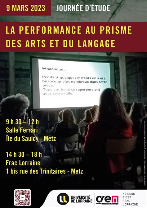 La Performance au prisme des arts et du langage Factuel le site d actu de l Université de