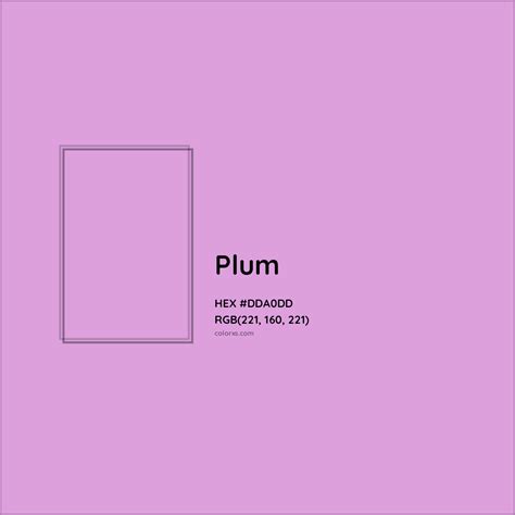 Plum Complementary Or Opposite Color Name And Code Dda0dd