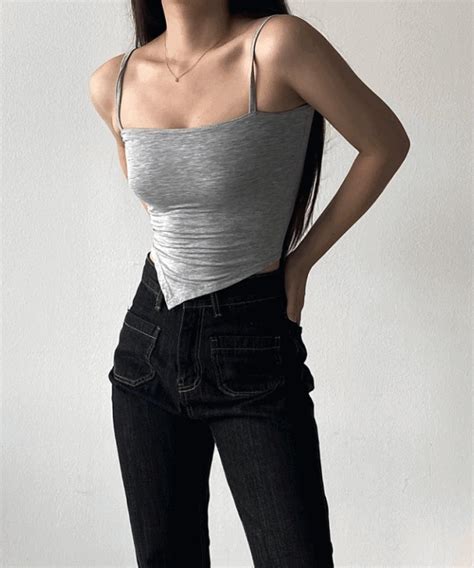 허리잘록스판 캡내장 5col 이너 스퀘어넥 패드내장 포인트 쫀쫀 크롭 기본 밑단사선 일자넥 캡나시 카키 네이비 에이블리