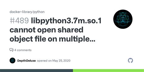 libpython3 7m so 1 0 cannot open shared object file on multiple python