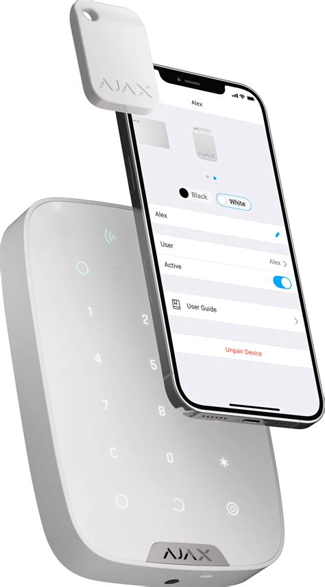 ajax tag — encrypted contactless key fob for keypad plus