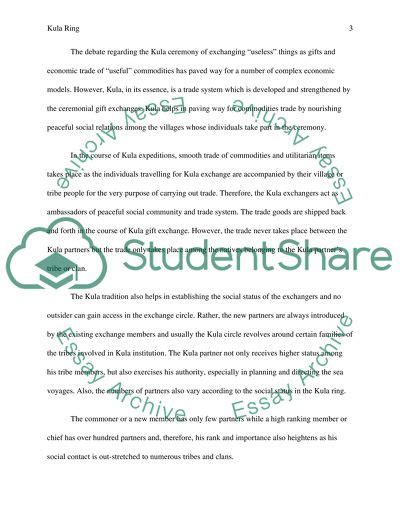 Malinowskis Study Of The Kula Ring Essay Example Topics And Well