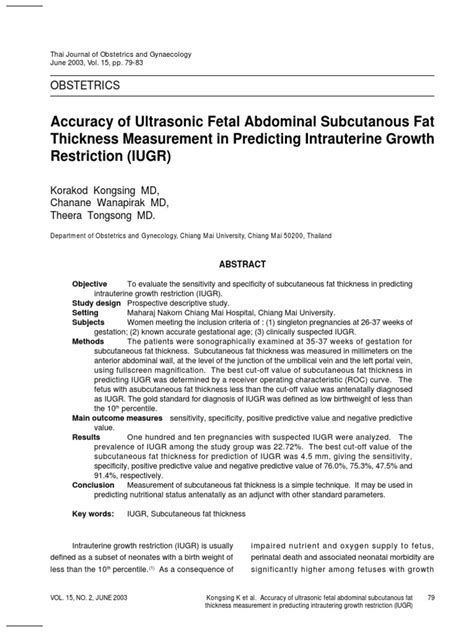 PDF Accuracy Of Ultrasonic Fetal Abdominal Subcutanous Fat DOKUMEN TIPS