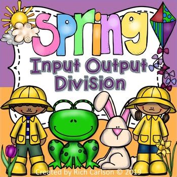 Spring Input Output Division Spring Division Practice Fun Black Line