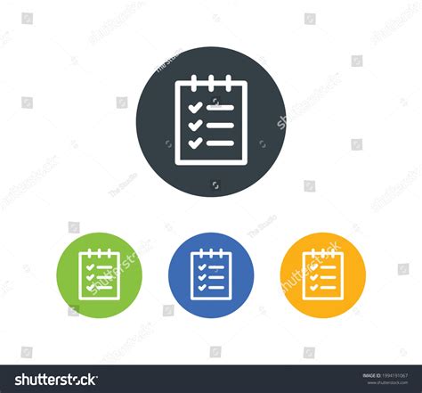 Notepad Check Mark Icon Stock Vector Royalty Free Shutterstock
