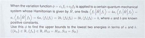 Solved Solve It By Using Variational Method