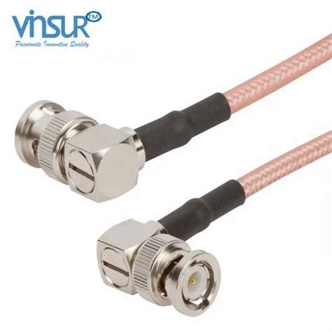 BNC Right Angle Male To BNC Right Angle Male RG 142 Cable Assemblies At