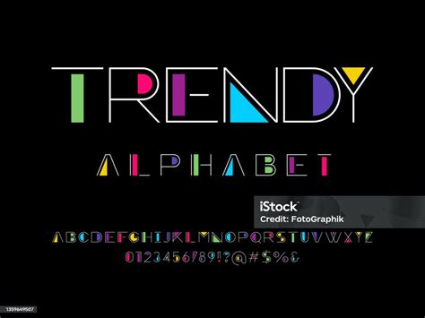 Font Abstrak Ilustrasi Stok Unduh Gambar Sekarang Alfabet Bentuk