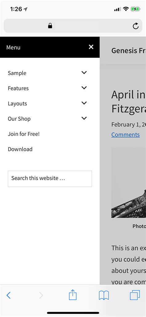 Responsive Menu Inside An Off Canvas Side Menu Using Slideoutjs In