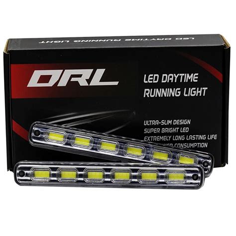 Led 자동 주간 주행등 안개등 켜기끄기 기능 포함 100 방수 Cob Drl 외부 주간 주행등 2 개세트시그널