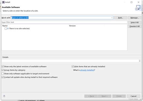 “eclipse”出现异常，“install New Software”工具 无法使用，提示“operation Cannot Be
