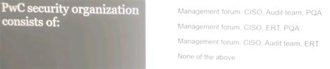 Pwc Security Organization Consists Of Studyx