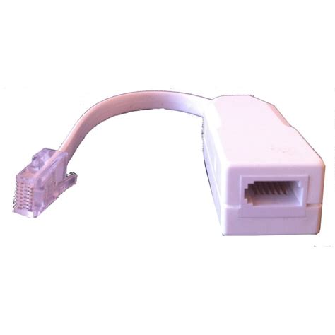 Rj45 Plug To Bt Slave Socket Short Lead White Rj45btas