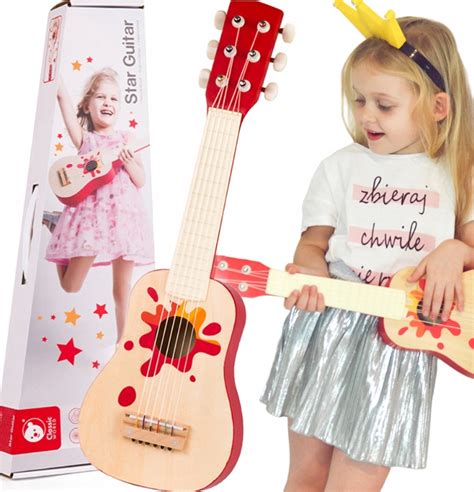 Gitara Drewniana DuŻa 6 Strunowa Akustyczna Klasyczna 53 Cm Classic