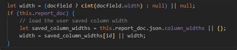 Setting Report View Default Columns Width And Of Displayed Rows For