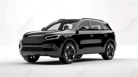 가족에게 적합 흰색 배경에 3d로 렌더링된 세련된 검정색 중형 Suv 적합 배경 고급 자동차 배경 3d 렌더링 배경 이미지 Hd 적합 고급 자동차 3d 렌더링