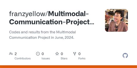 Github Franzyellow Multimodal Communication Project Materials Codes And Results From The