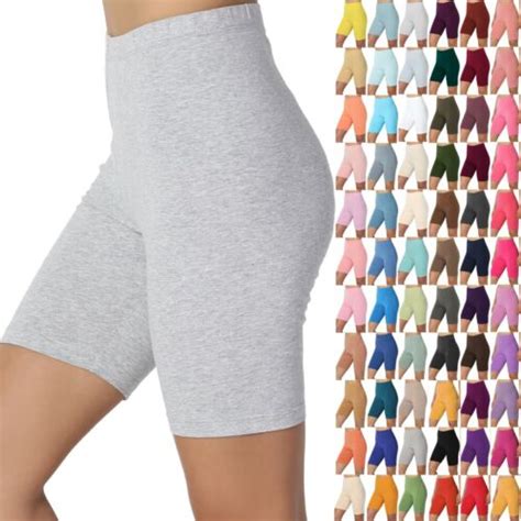 Themogan S~3x Mid Thigh Stretch Cotton High Waist Active Bermuda Short Leggings Ebay