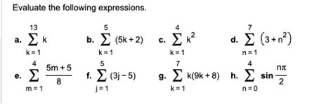 Solved Evaluate the following expressions. a. ∑k=113k b. | Chegg.com