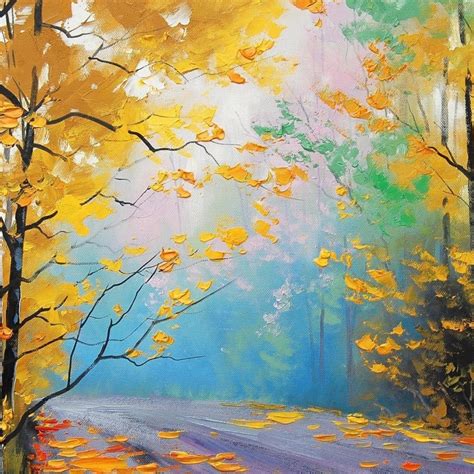 Осенний пейзаж цветными карандашами 72 фото